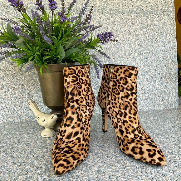 Sam Edelman | Shoes | Sam Edelman Leopard Print Booties | Poshmark